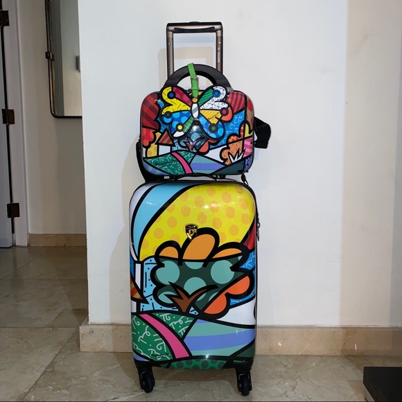 Romero Britto | Bags | Romero Britto Carry On Set | Poshmark